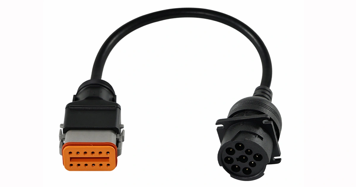 J1939 9-Pin to DT 12-Pin Adapter Cable - OEM Truck